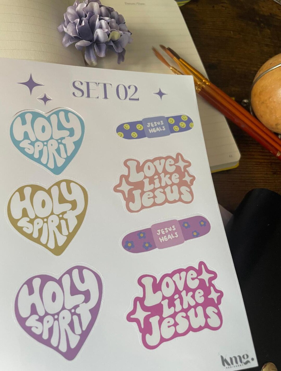 Catholic Sticker Sheet Holy Spirit, Love Like Jesus, Jesus Heals ...
