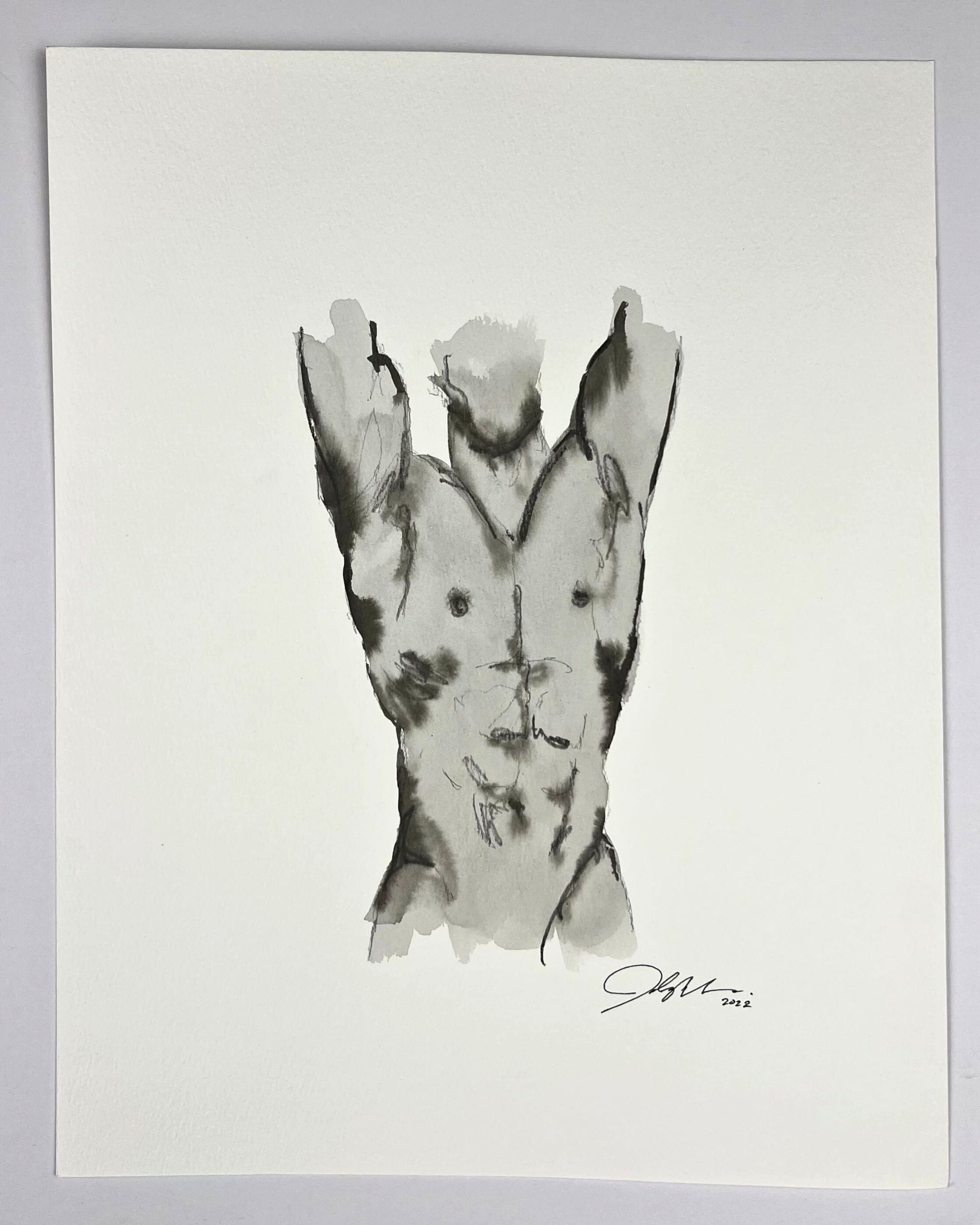 Cuerpo masculino desnudo "Torso of David", torso masculino, desnudo ...