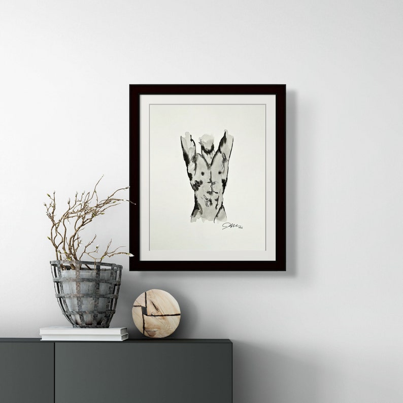 Cuerpo masculino desnudo "Torso of David", torso masculino, desnudo ...