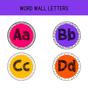 Basic Classroom Decor Set- Happy Doodles Bright Colors- Welcome Banner ...