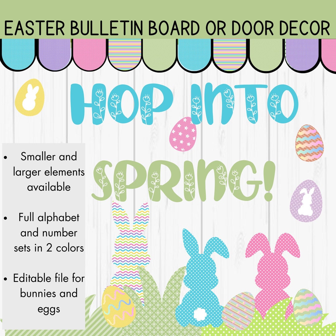 Easter Spring Bulletin Board Kit: Classroom Door Decor (printable) - Etsy