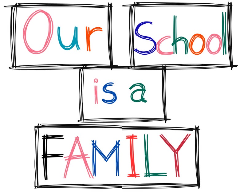 School is Family Bulletin Board or Door Decor Classroom Decor for ...