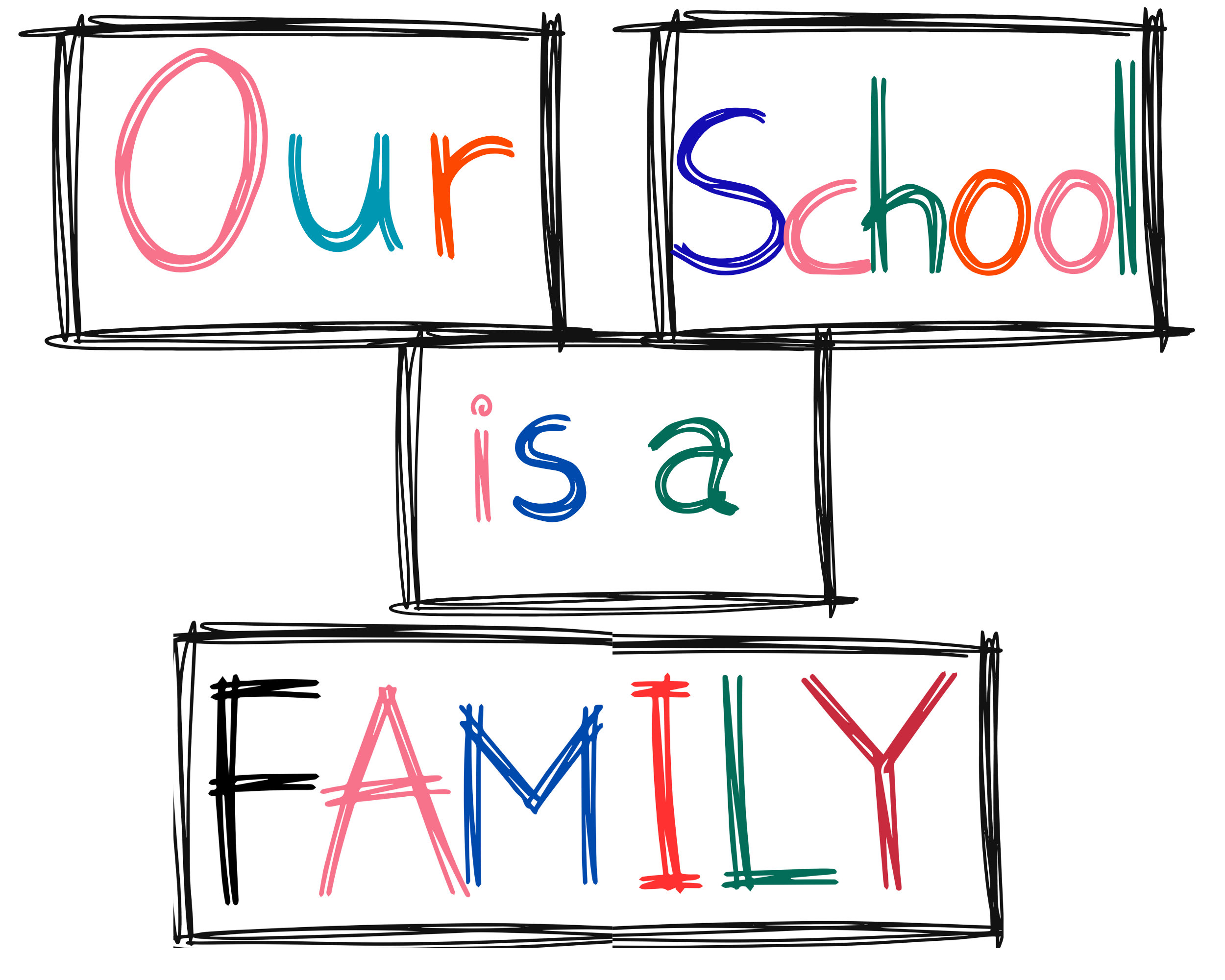 School is Family Bulletin Board or Door Decor Classroom Decor for ...