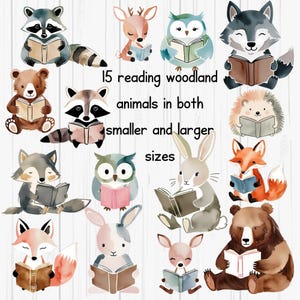 Watercolor Woodland Animals Reading Bulletin Board - Classroom Decor ...