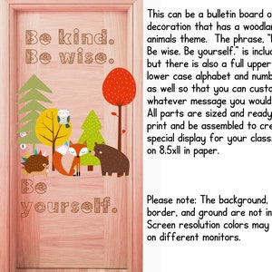 Woodland Animals Bulletin Board or Door Decoration Kit- Adventure ...