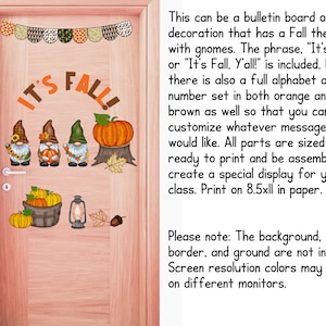 It's Fall, Y'all- Fall Printable Bulletin Board or Door Decoration Kit ...