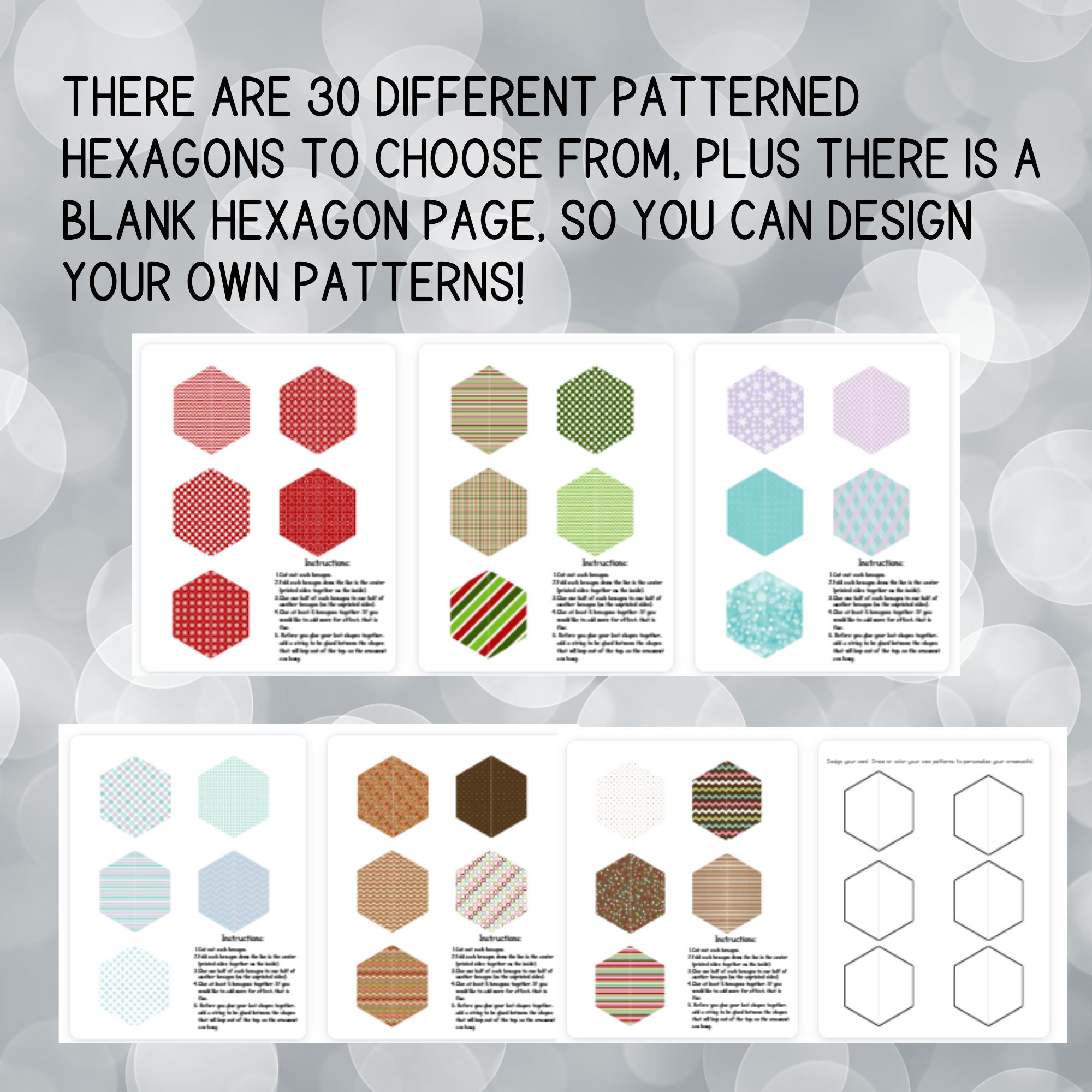 Printable Paper Christmas Ornament: DIY Holiday Craft (digital Download ...