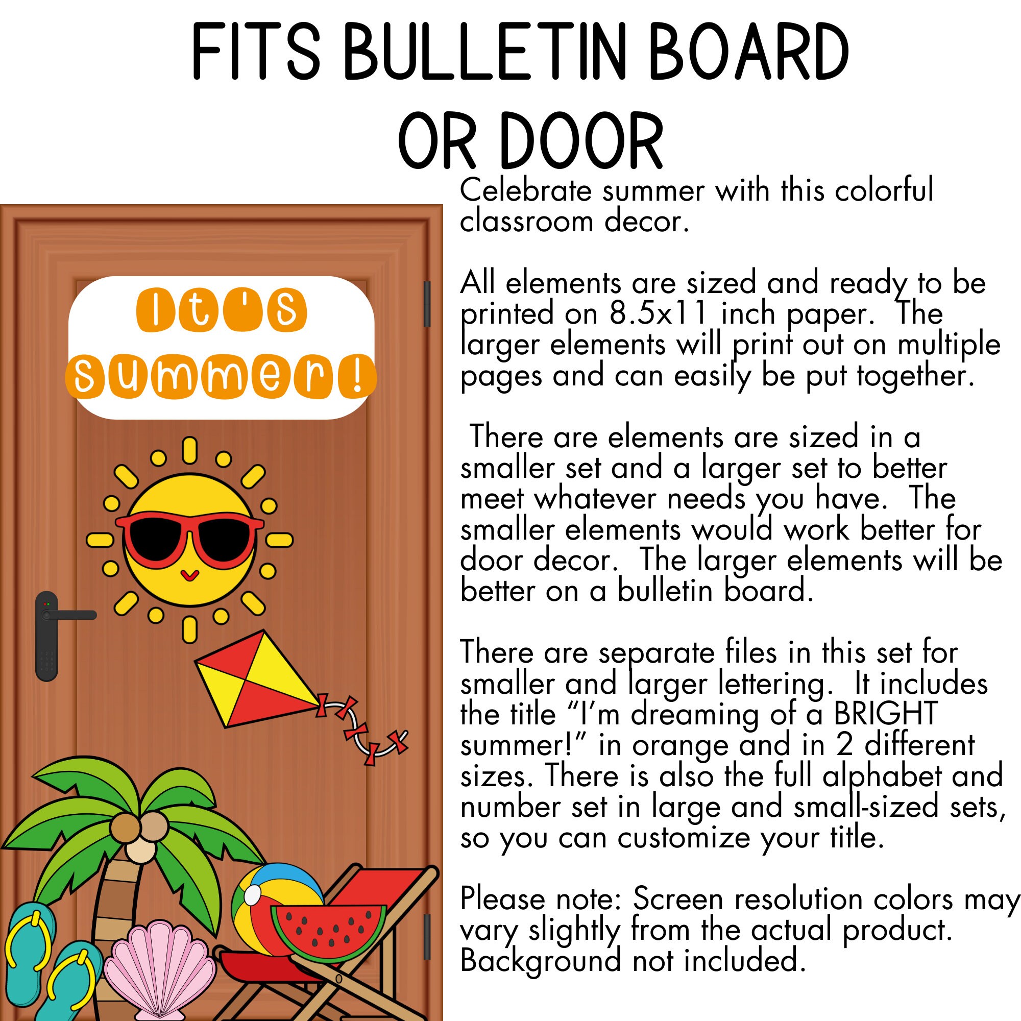Summer Bulletin Board Decor: Beach Classroom Door Decoration - Etsy
