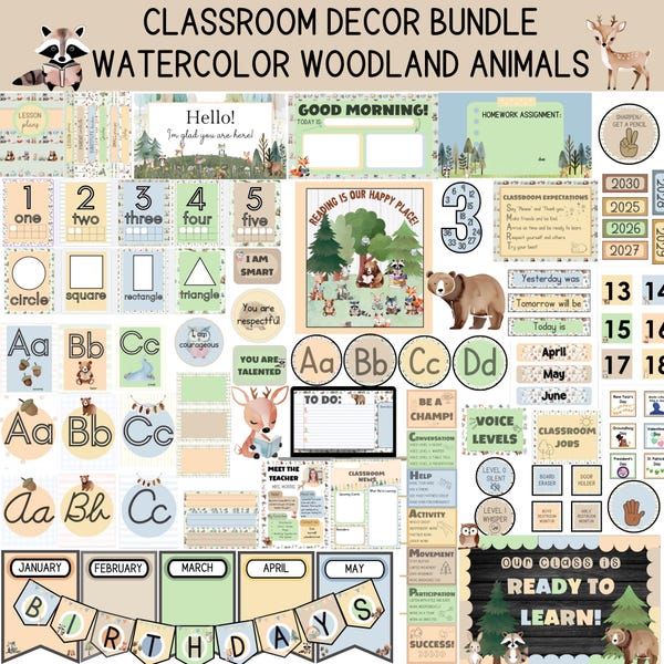 Woodland Classroom - Etsy