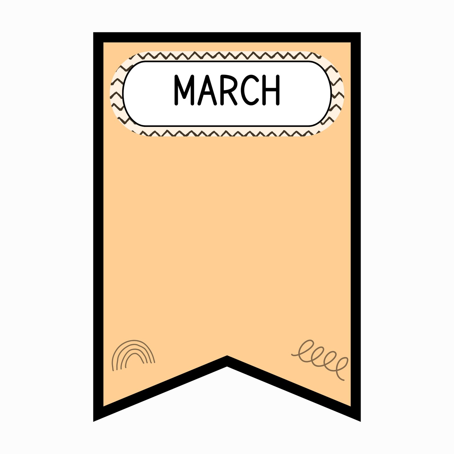 Birthday Board Display for Classroom Calm Colors Happy Doodles Printed ...