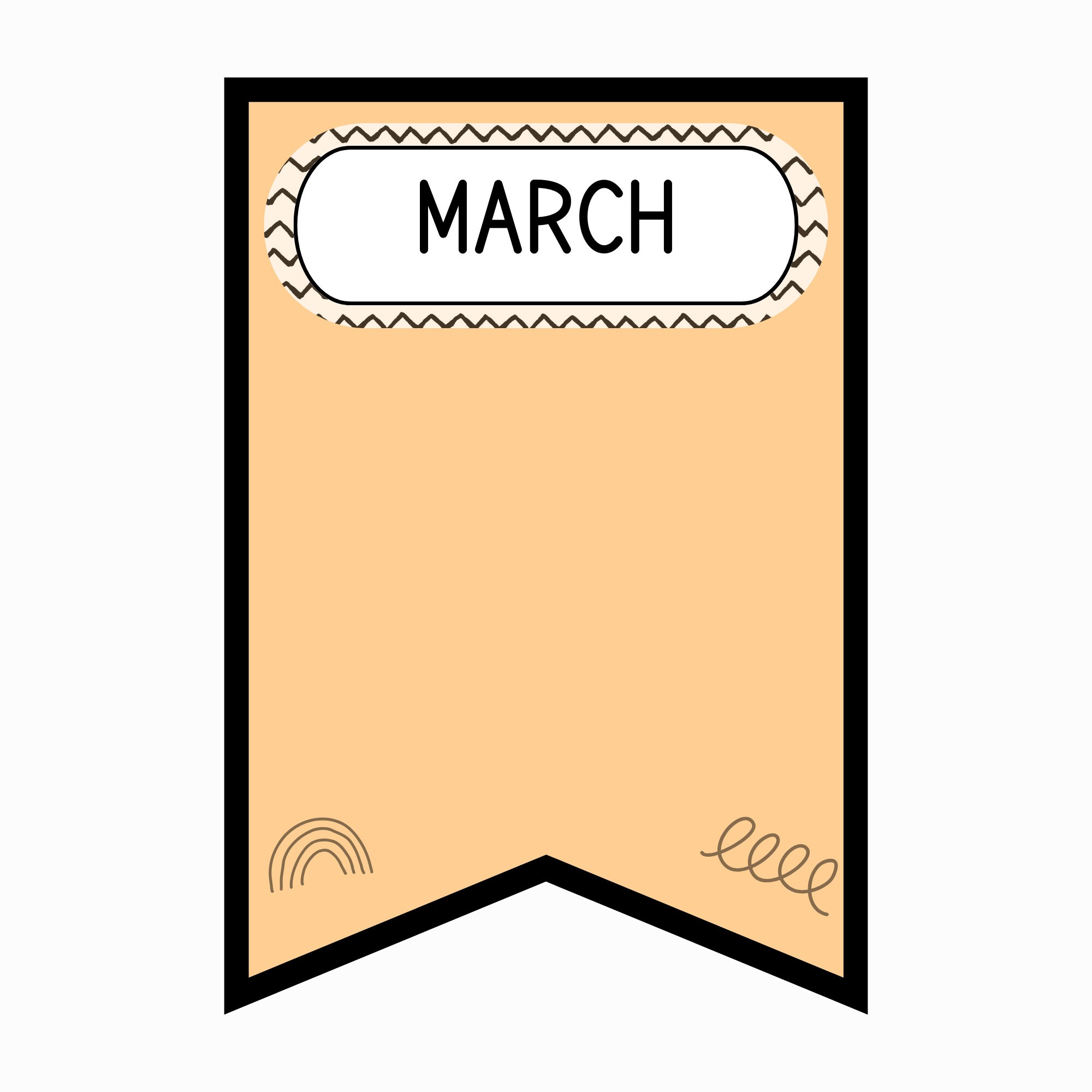 Birthday Board Display for Classroom Calm Colors Happy Doodles Printed ...