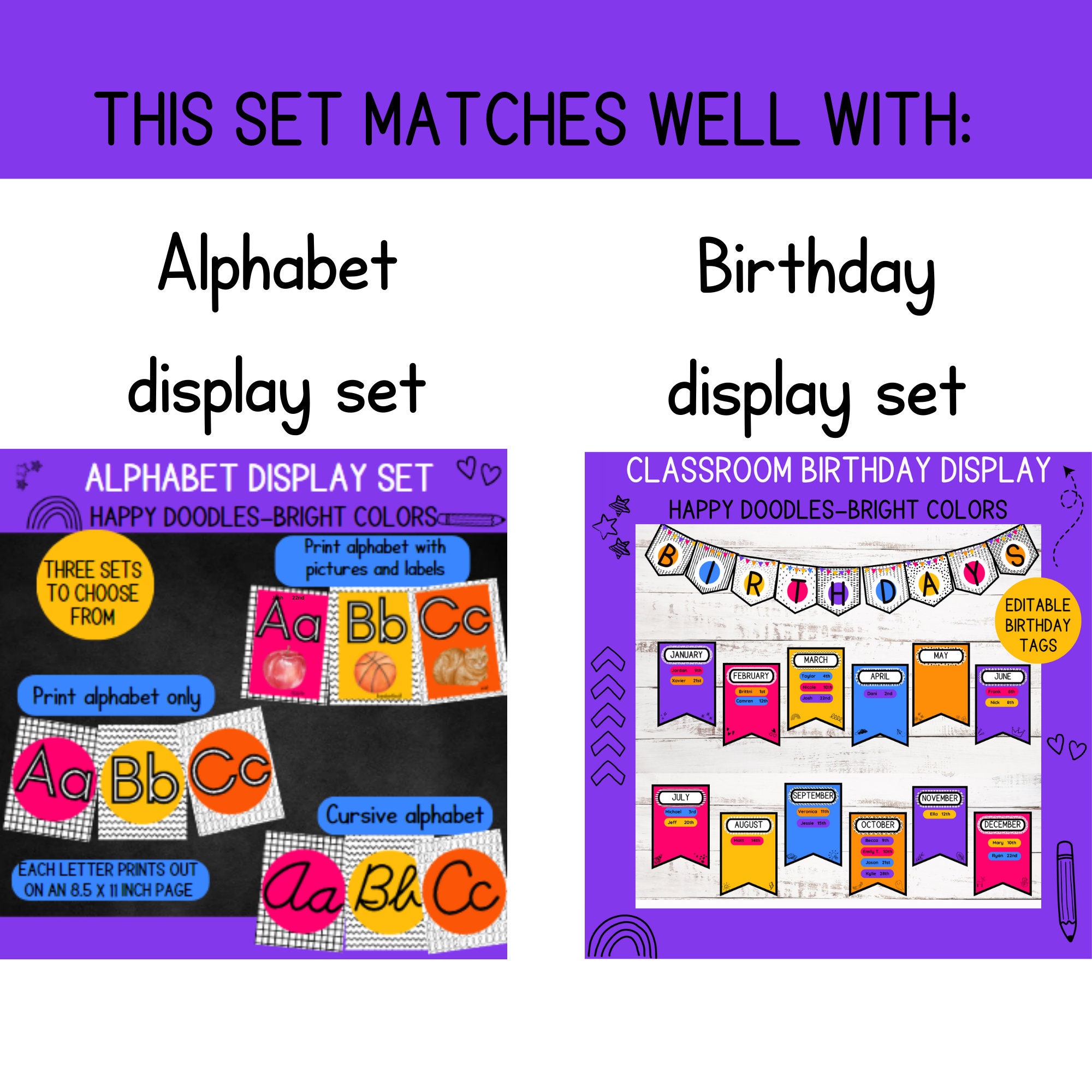 Classroom Management Decor Display Sets for Elementary Classroom Happy ...