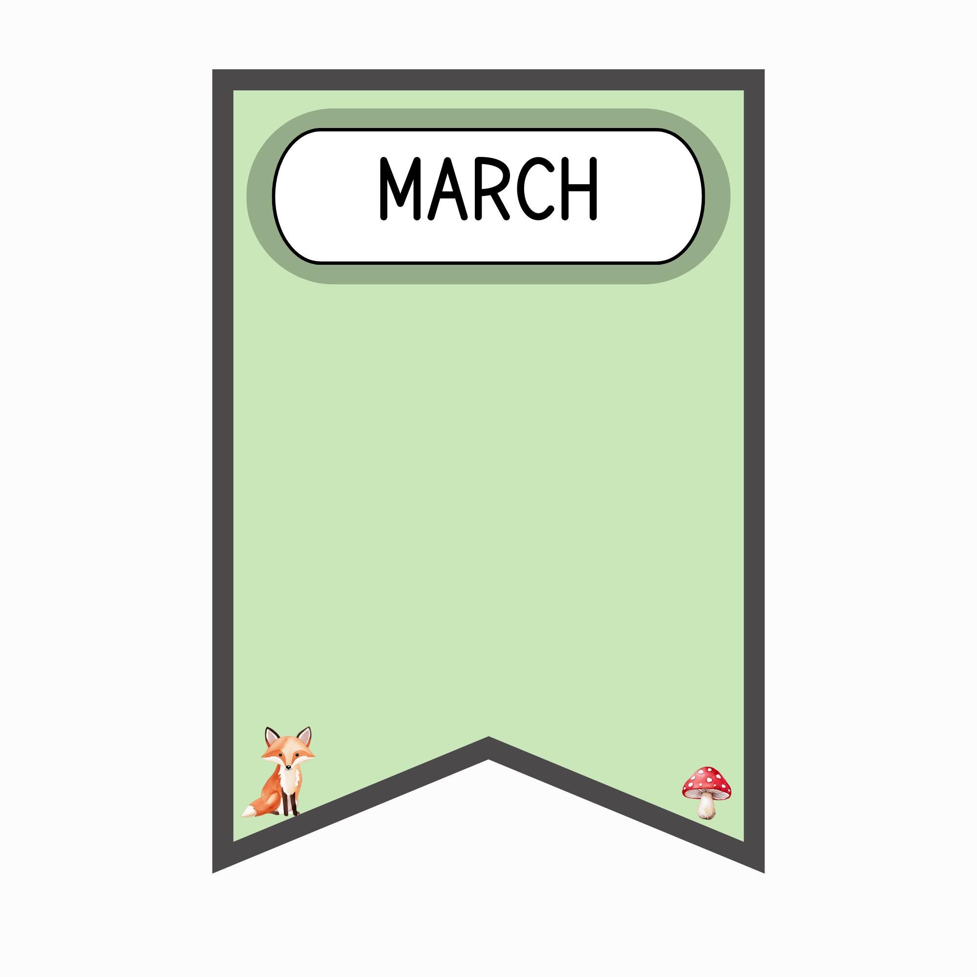 Woodland Animals Birthday Display Board: Watercolor Classroom Decor ...