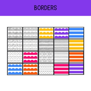 Basic Classroom Decor Set- Happy Doodles Bright Colors- Welcome Banner ...