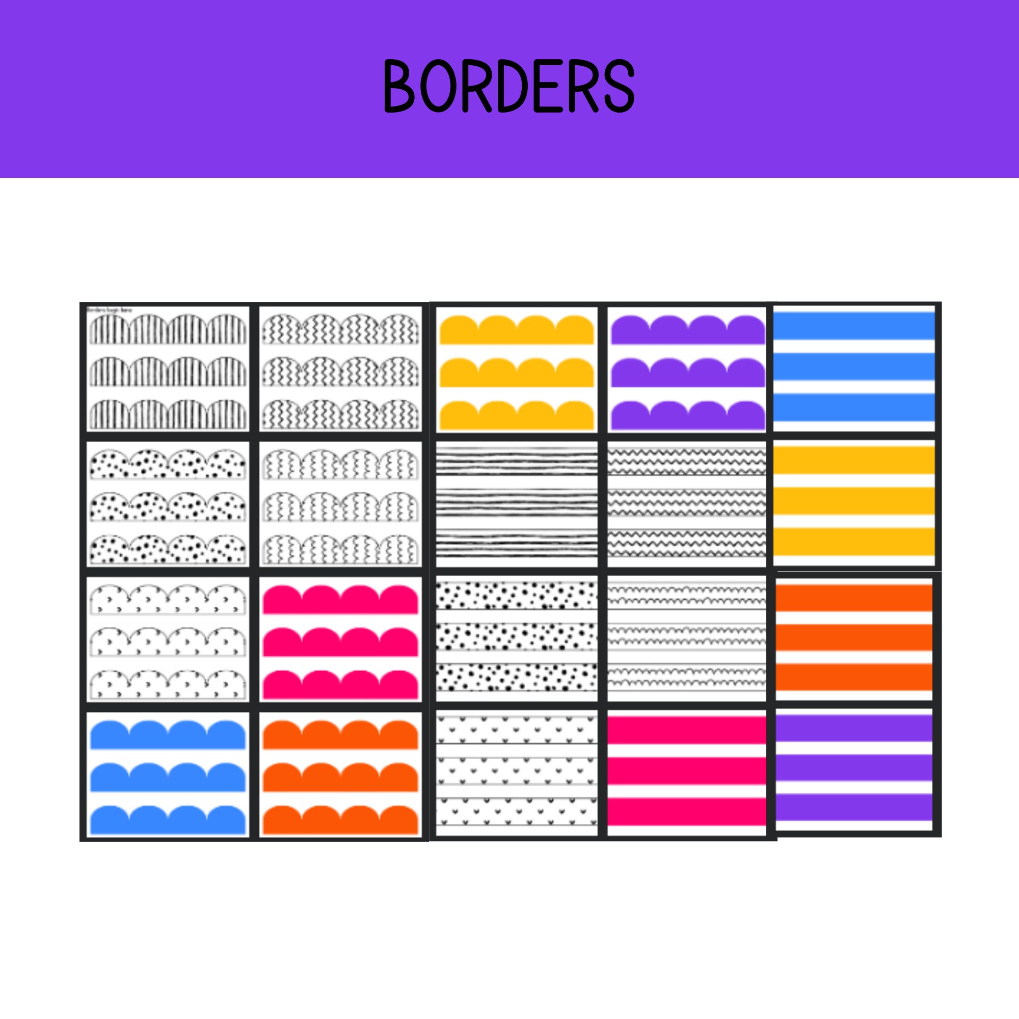 Basic Classroom Decor Set Happy Doodles Bright Colors Welcome Banner ...