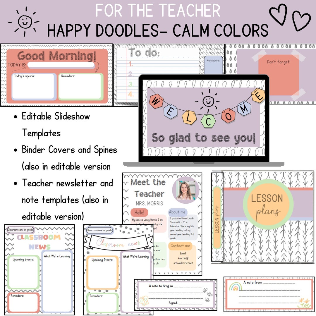 Teacher Printables: Editable Slideshow, Binder Covers, Newsletter ...