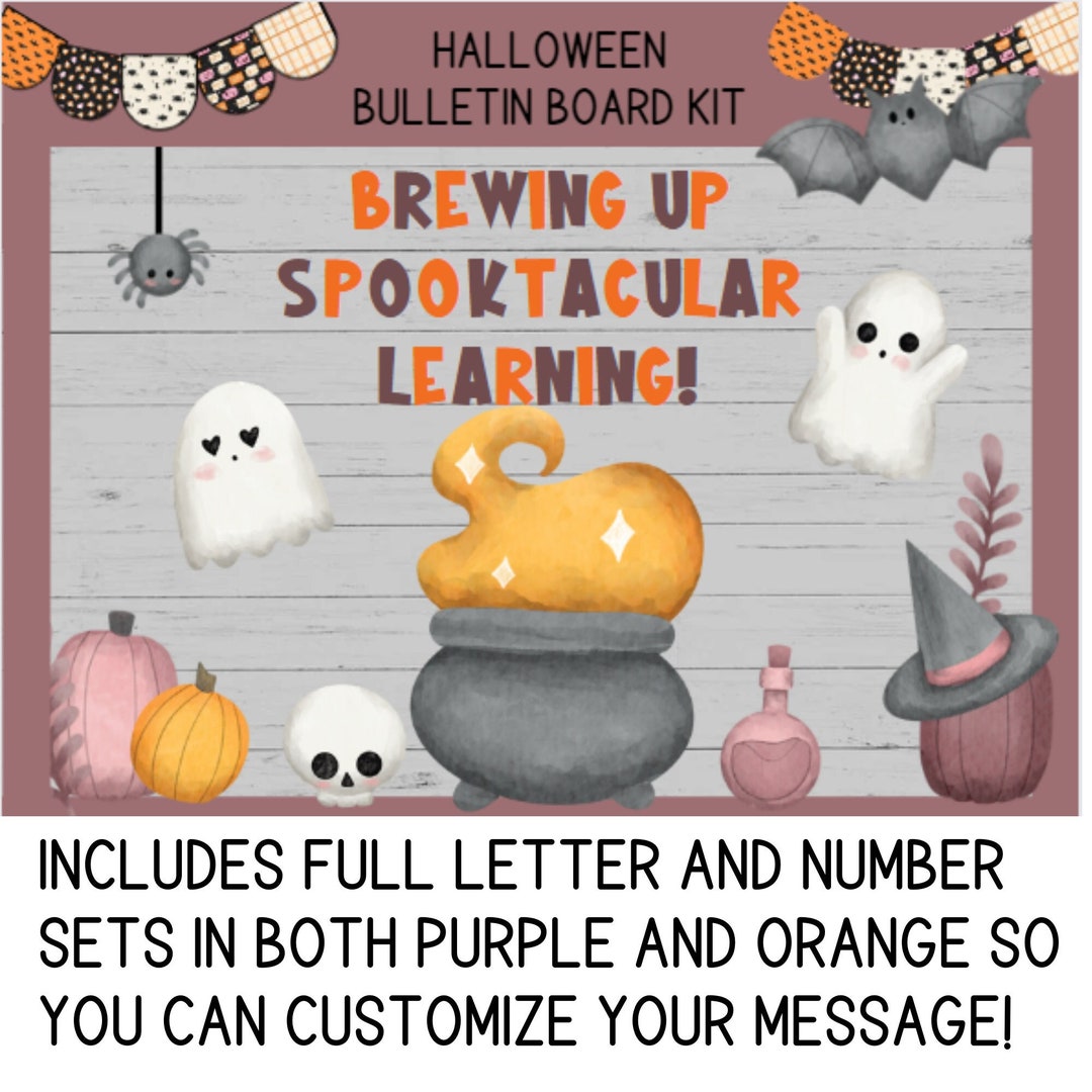 Cute Halloween Fall Bulletin Board Kit or Door Decoration for Classroom ...
