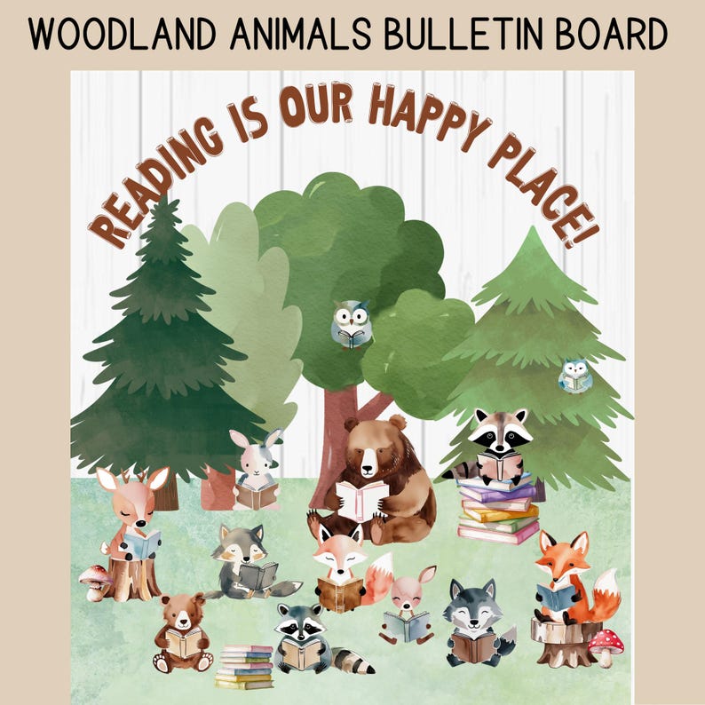 Woodland Classroom Decor Bundle: Watercolor Animals Theme (editable ...
