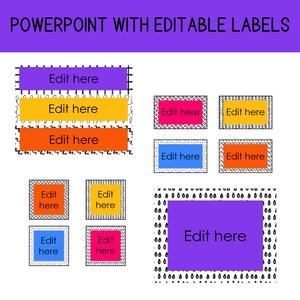 Basic Classroom Decor Set- Happy Doodles Bright Colors- Welcome Banner ...