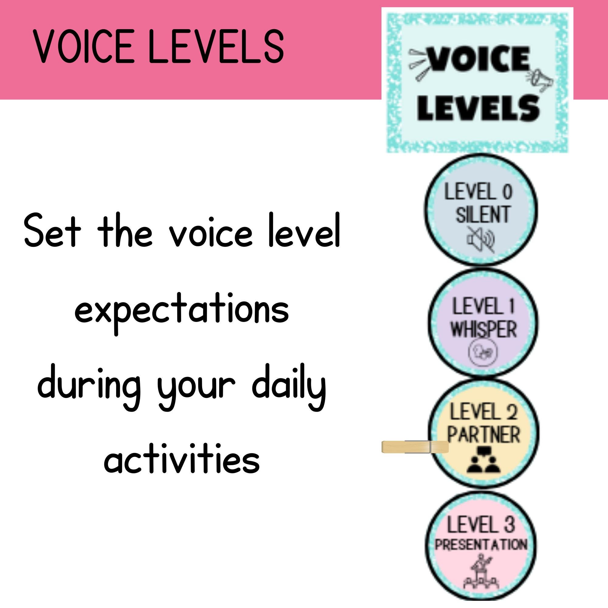 Classroom Management Printable Bundle | Voice Level Chart, CHAMPS ...