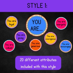 Classroom Affirmation Station Set: Happy Doodles, Bright Colors ...