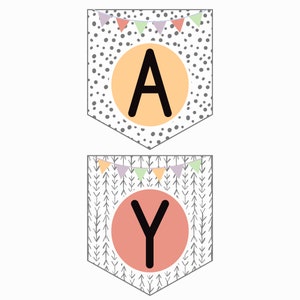 Birthday Board Display for Classroom- Calm Colors Happy Doodles ...