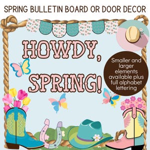 Howdy Spring- Western Themed Bulletin Board for Spring- Door Decor ...