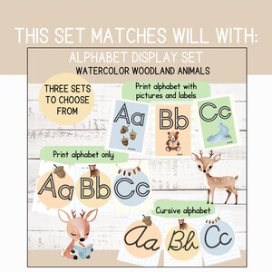 Woodland Animals Birthday Display Board: Watercolor Classroom Decor ...