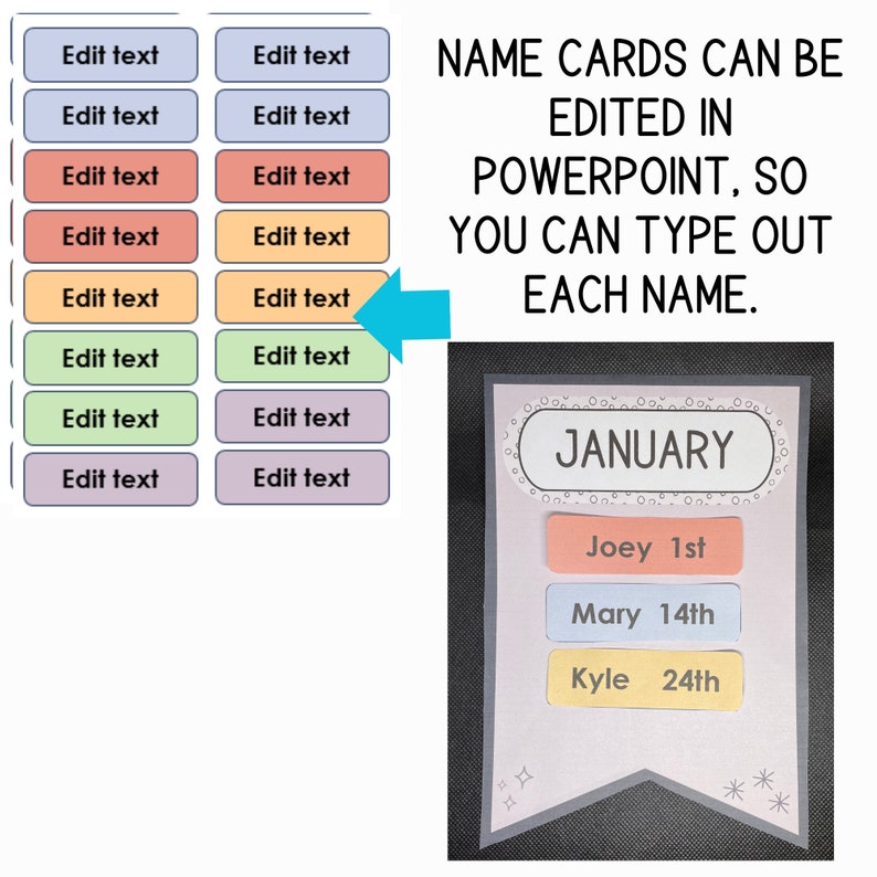 Birthday Board Display for Classroom Calm Colors Happy Doodles Printed ...