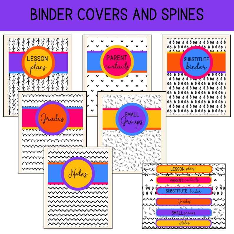Editable Slideshow Templates, Binder Covers and Spines, and Teacher ...