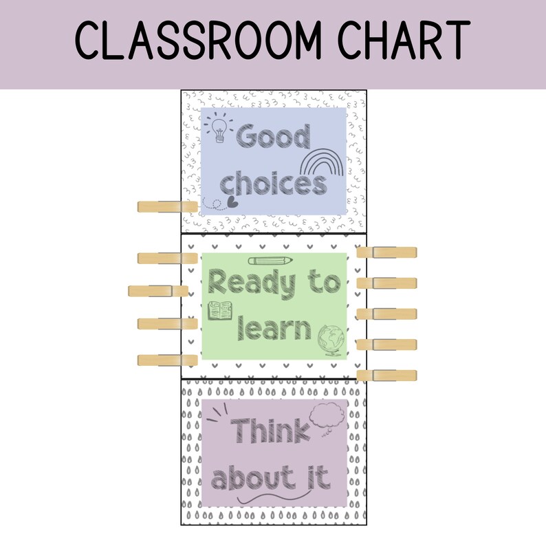 Classroom Management Decor: CHAMPS, Clip Chart, Hand Signals (digital ...