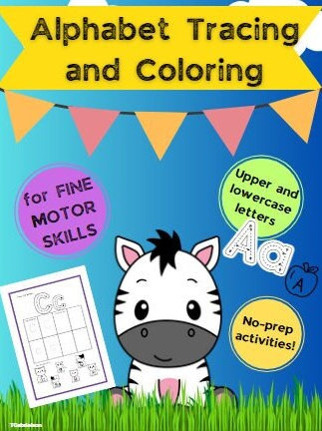 Alphabet Tracing and Coloring - Etsy