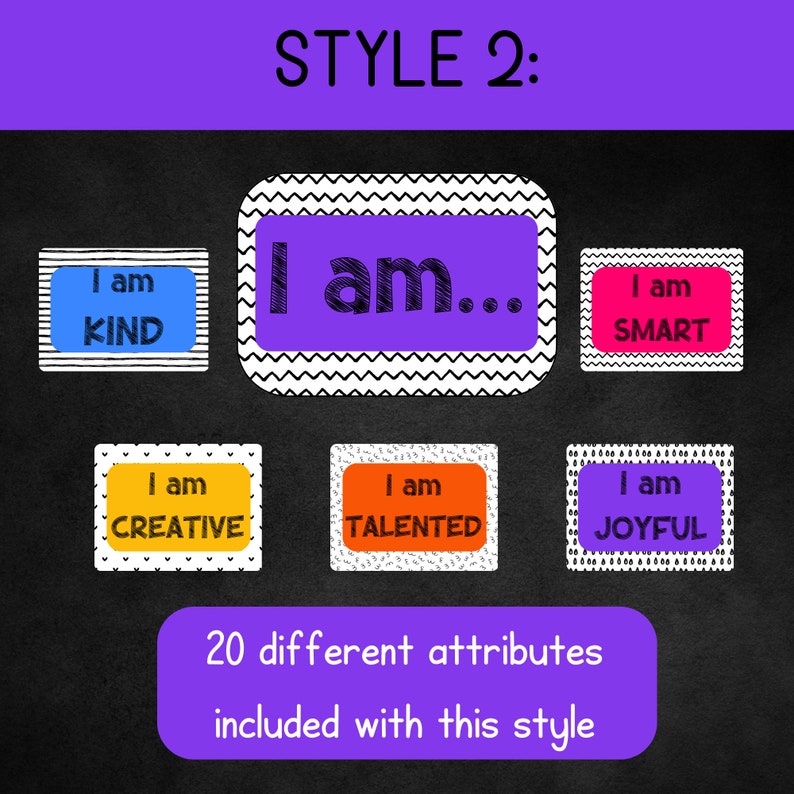 Classroom Affirmation Station Set: Happy Doodles, Bright Colors ...