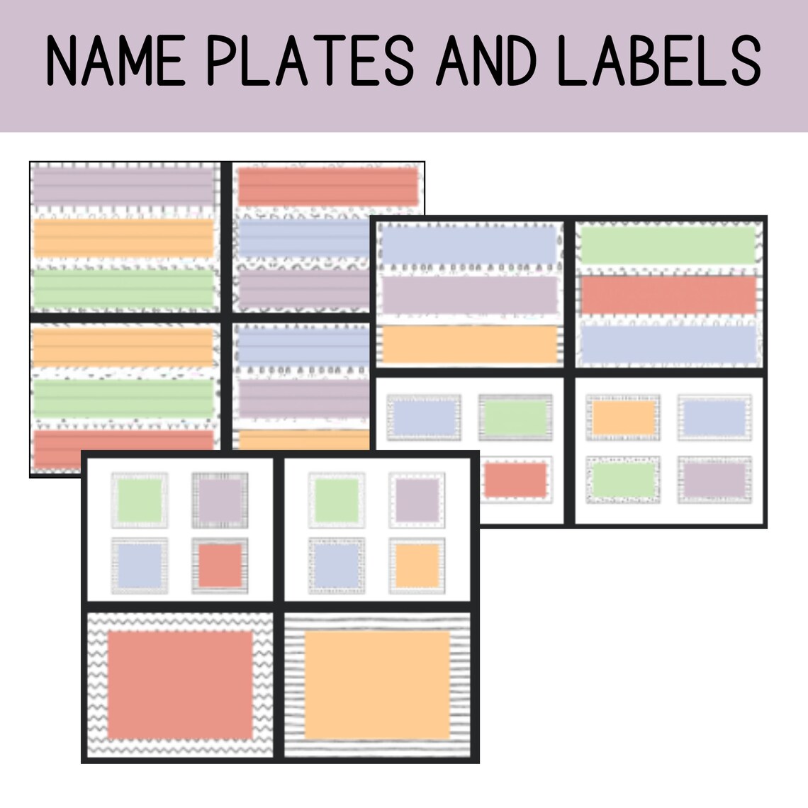 Classroom Decor Basics Happy Doodles Calm Colors Bulletin Board ...