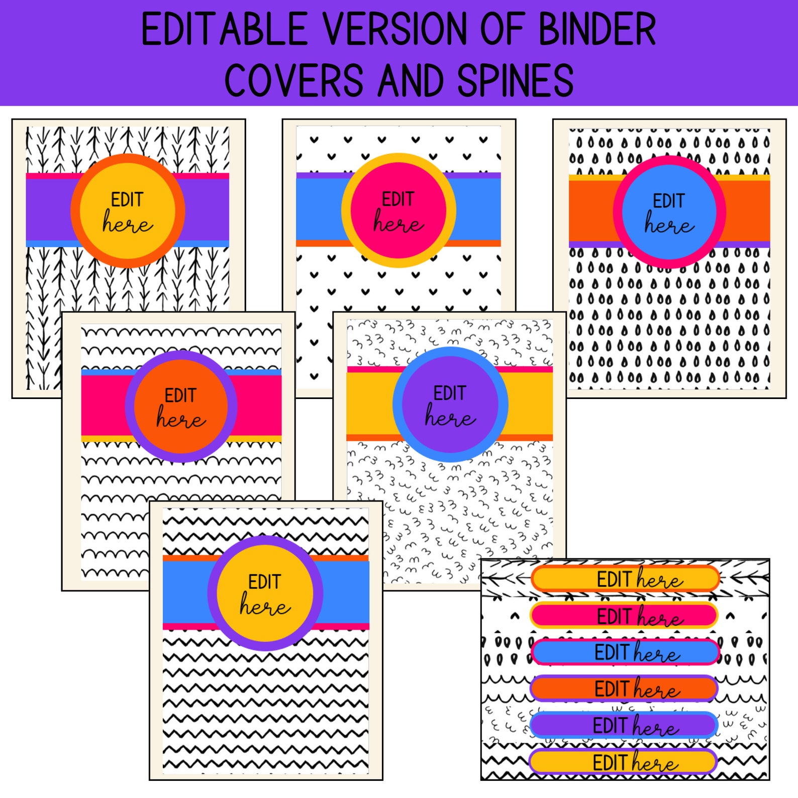 Editable Slideshow Templates, Binder Covers and Spines, and Teacher ...