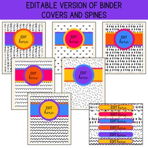 Editable Slideshow Templates, Binder Covers and Spines, and Teacher ...