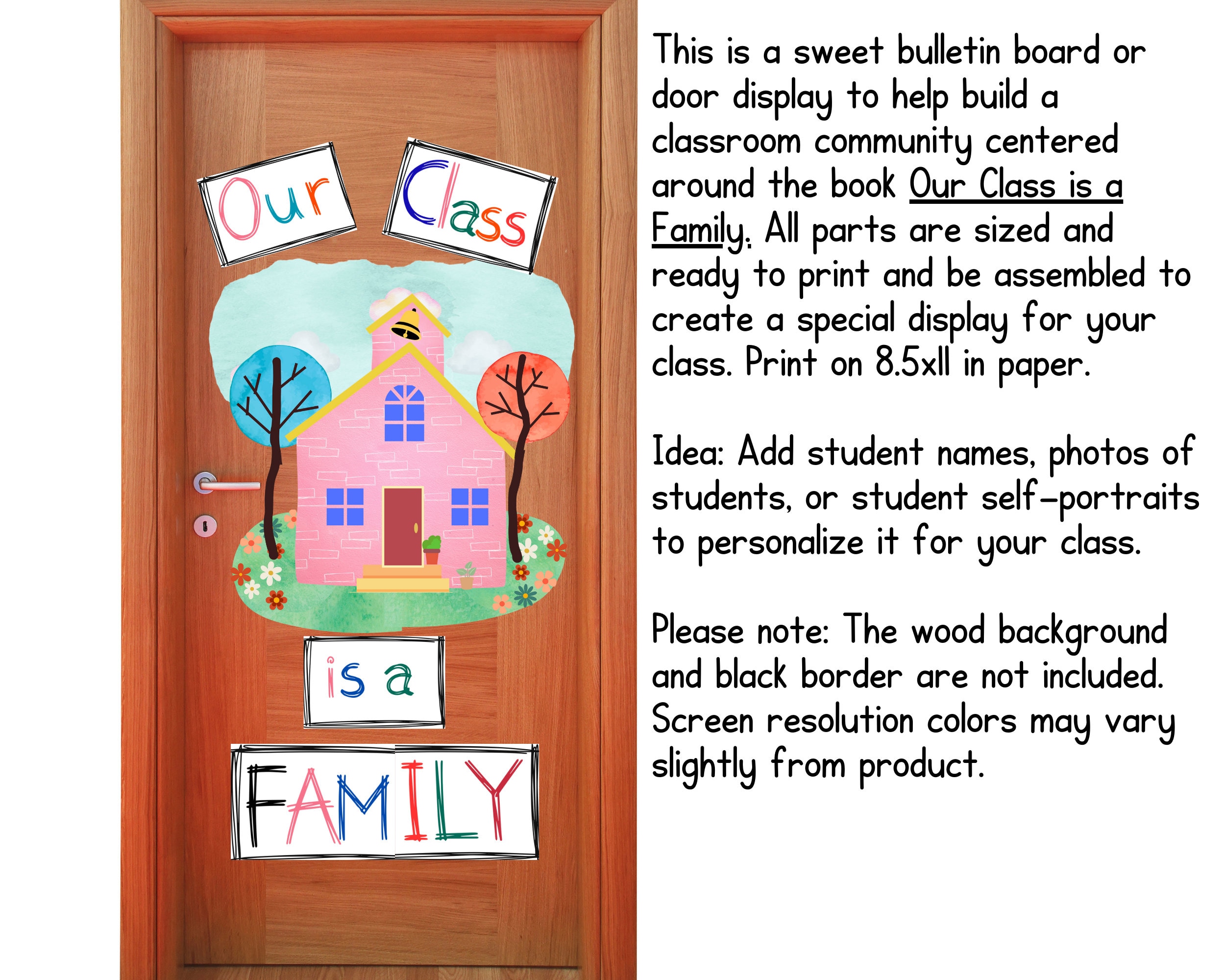 Our Class is a Family Bulletin Board Kit (digital Download) - Etsy