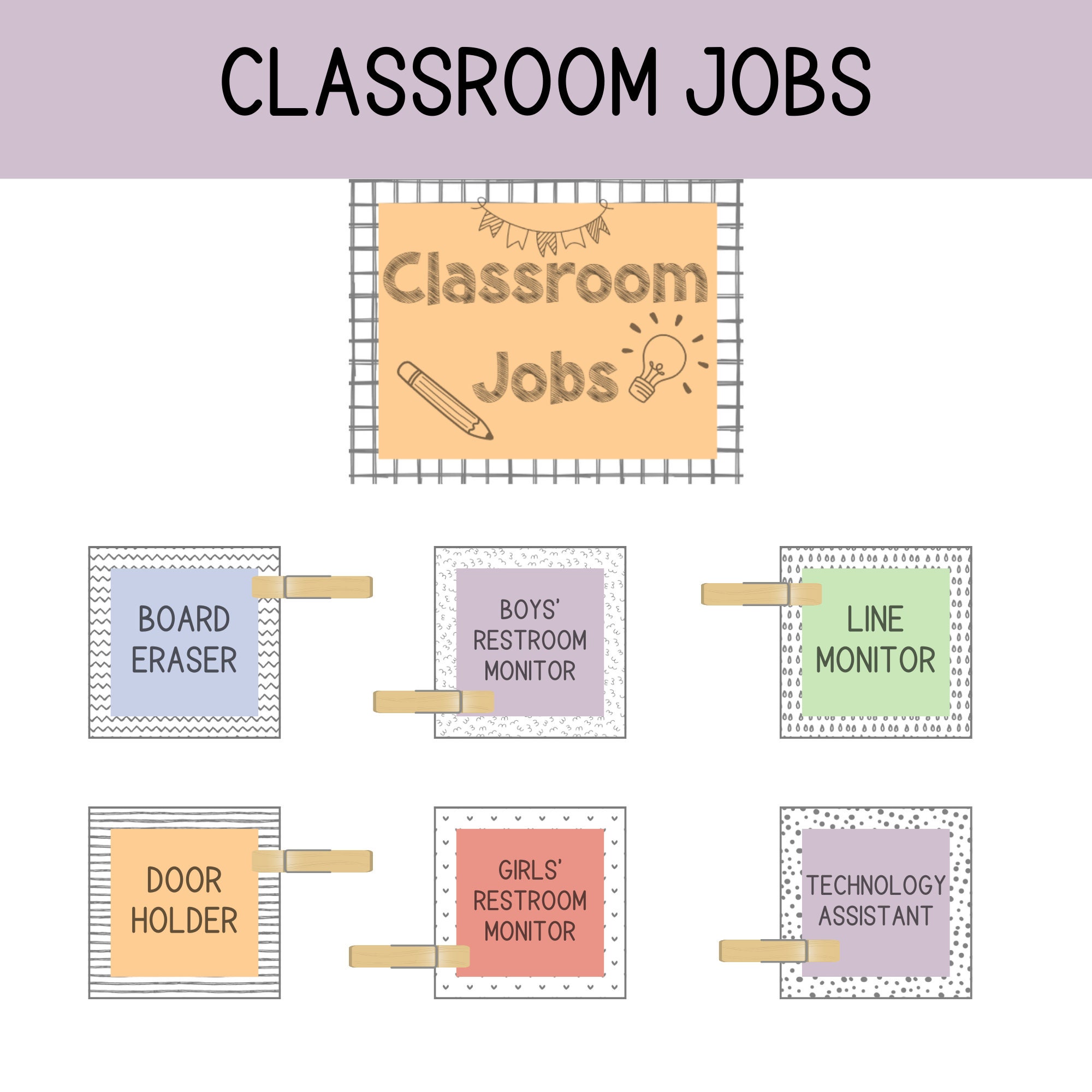 Classroom Management Decor: CHAMPS, Clip Chart, Hand Signals (digital ...