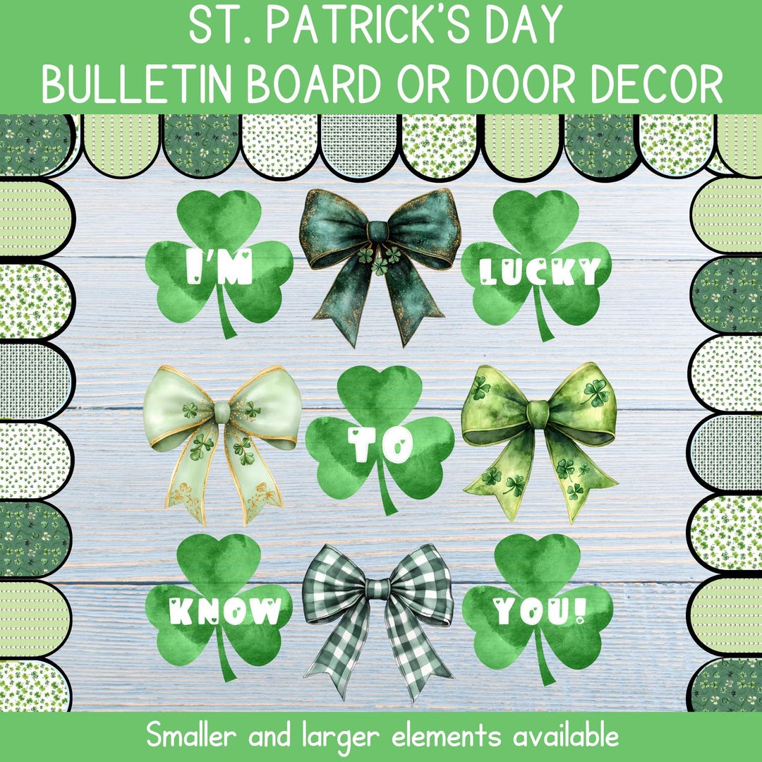 Lucky to Know You-st Patricks Day Bulletin Board or Door Decor for ...