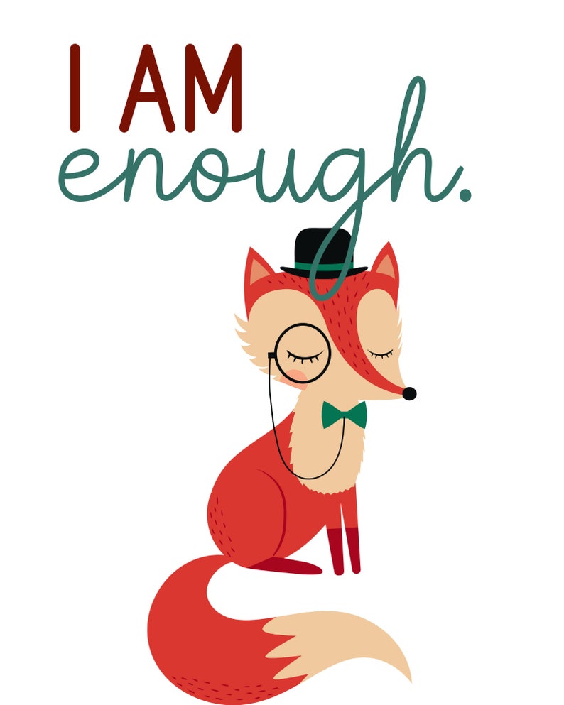 25 Affirmation Printables for Kids- HIPSTER Woodland Animal Theme ...