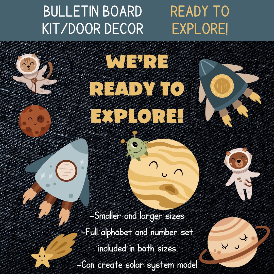 Space Bulletin Board or Door Decor for Classroom- We're Ready to ...