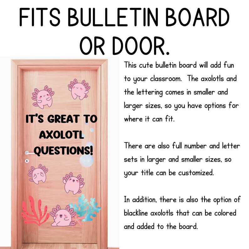 Axolotl Bulletin Board Kit: Classroom Ocean Animal Decor - Etsy