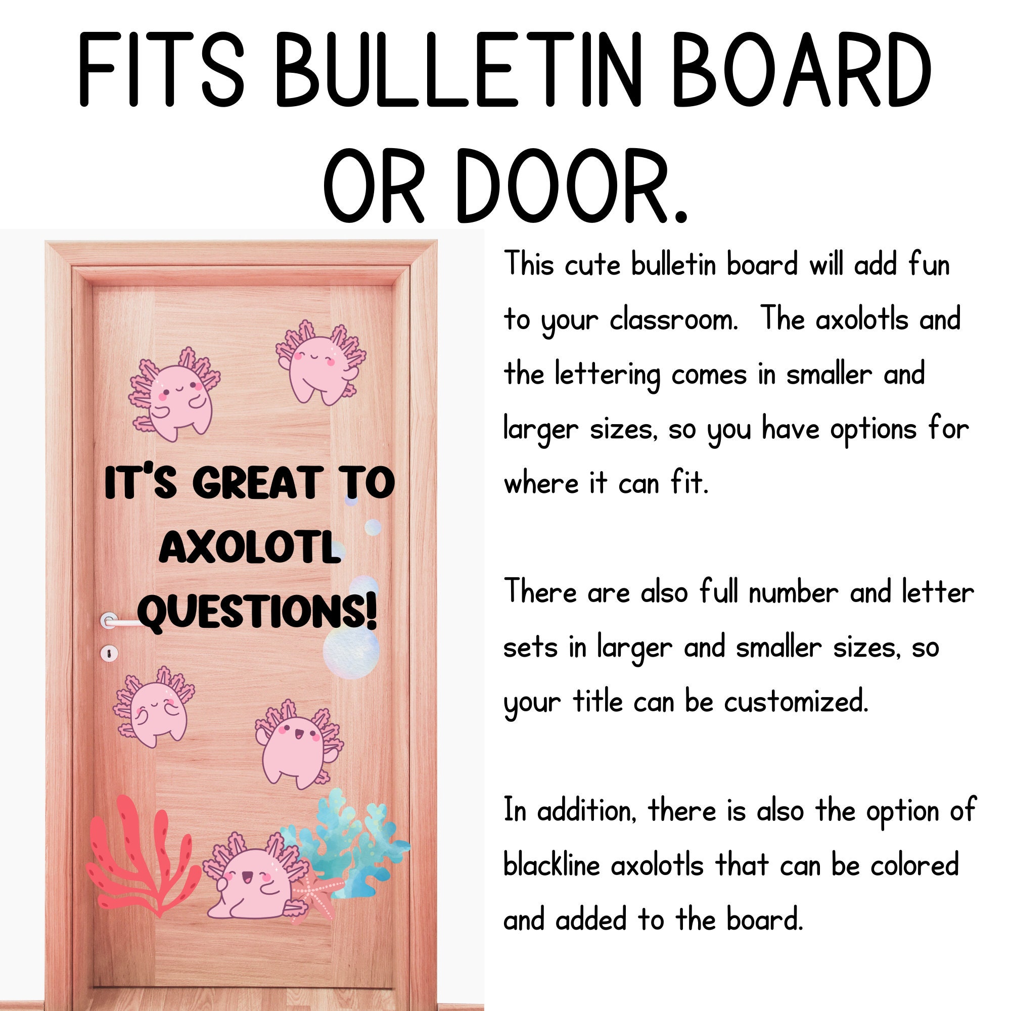 Axolotl Bulletin Board Kit: Classroom Ocean Animal Decor - Etsy