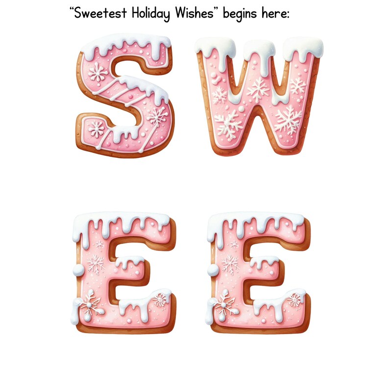 Pink Gingerbread Christmas Bulletin Board Kit (printable) - Etsy