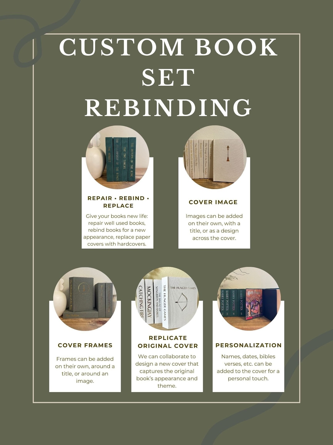 Custom Book Set Rebinding Service 11-20 Books, Rebinding Seller-provided Books - Etsy