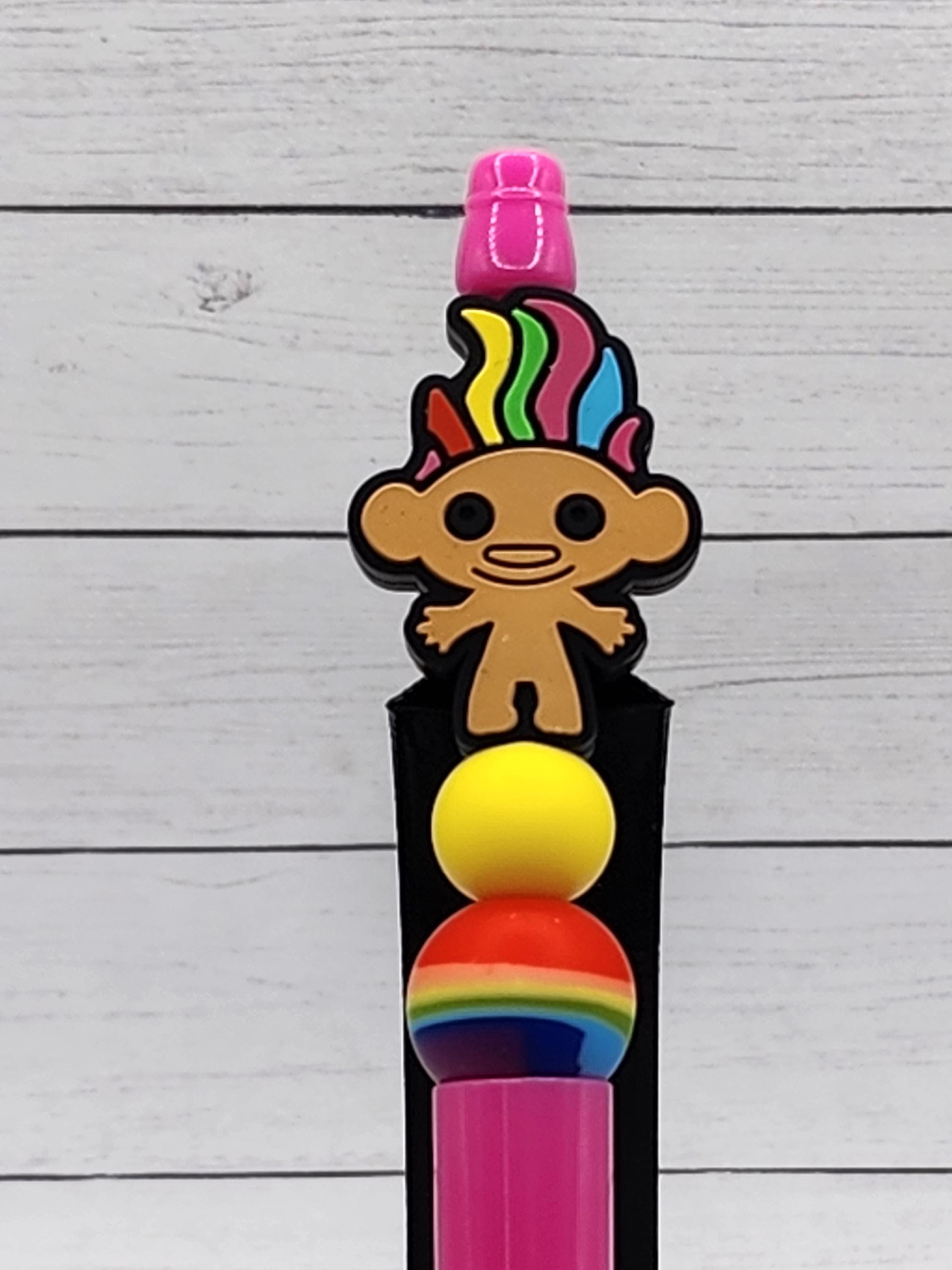 Cute 80s Rainbow Hair Troll Doll Ballpoint Pen - Etsy