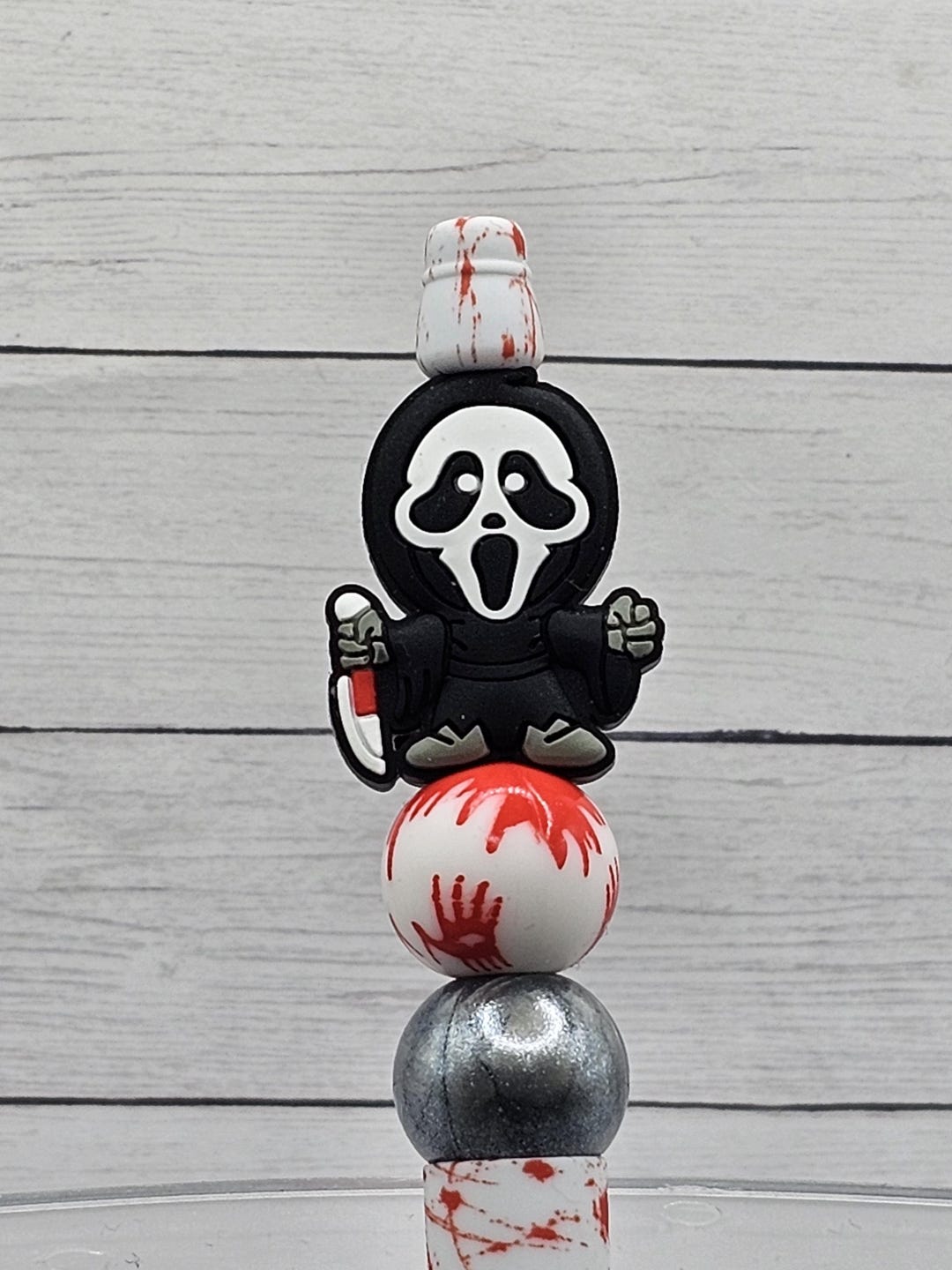 Scary Ghost Screaming Guy Refillable Beaded Ballpoint Pen - Etsy