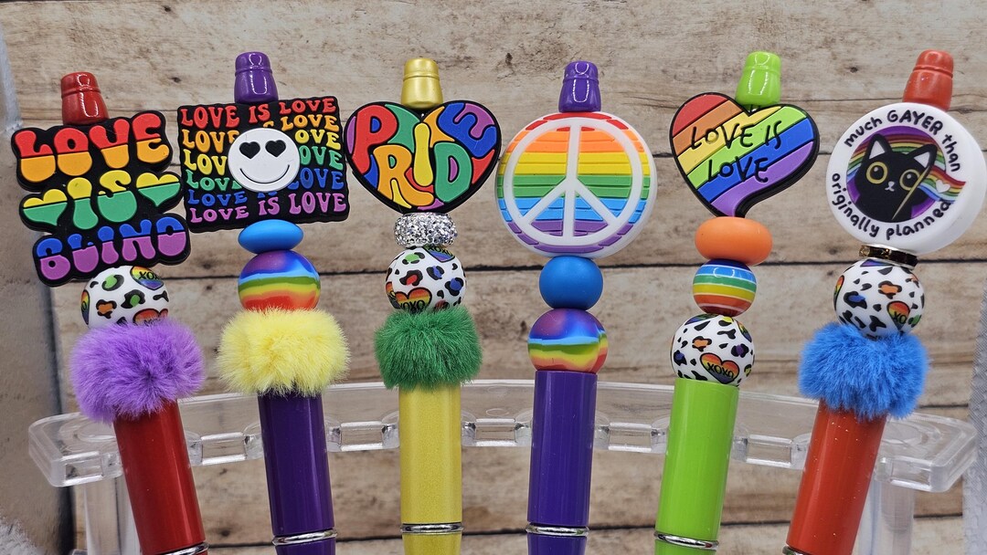 Colorful Pride Rainbow Ballpoint Pens With Ink Refill Included - Etsy