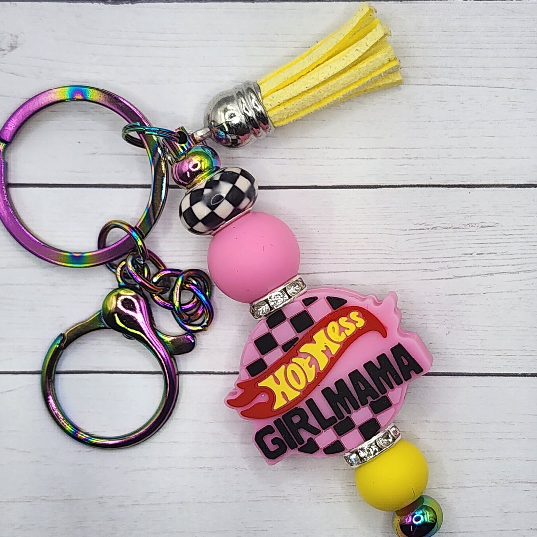 Hot Mess Girl Mama Keychain/bag Clip - Etsy