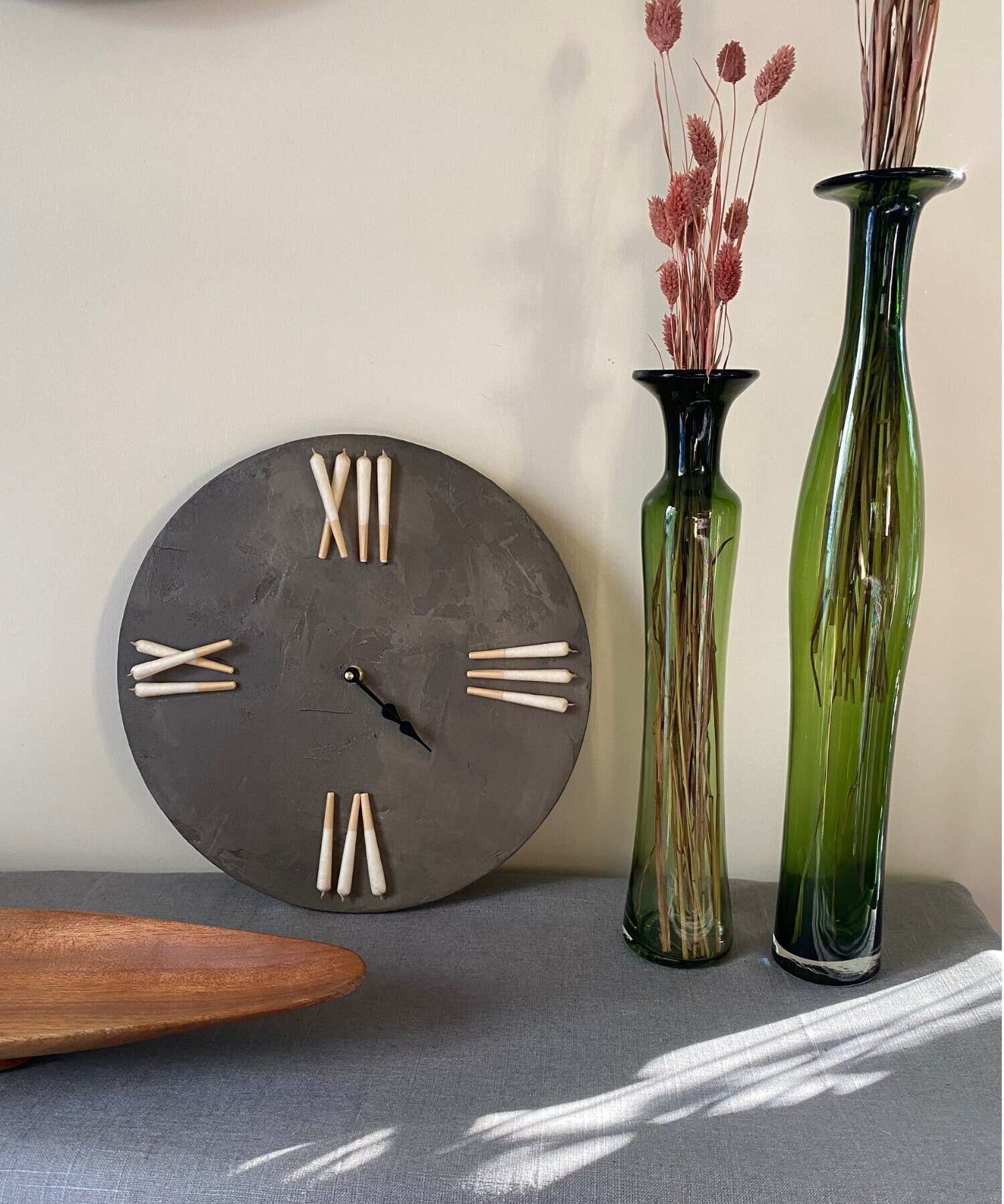 Timepiece 14 Concrete Overlay Clock With Joints as - Etsy